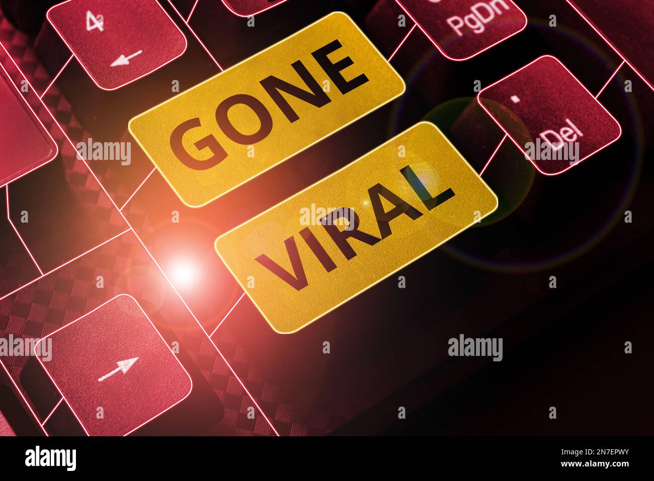 Writing displaying text Gone Viral. Word Written on link that spreads ...