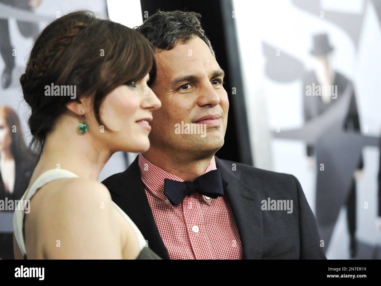 Actor Mark Ruffalo, right, and his wife, Sunrise Coigney, attend the ...