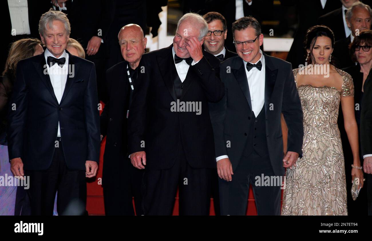 From left, actor Michael Douglas, producer Jerry Weintraub, actor Matt ...