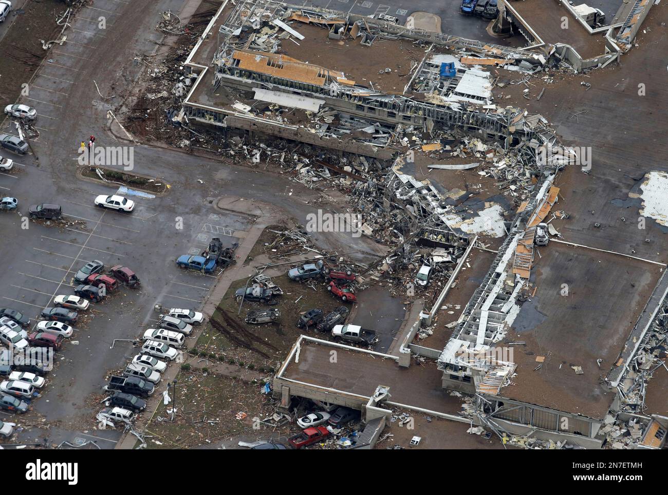 In this aerial view Moore Medical Center shows damage from Monday's ...