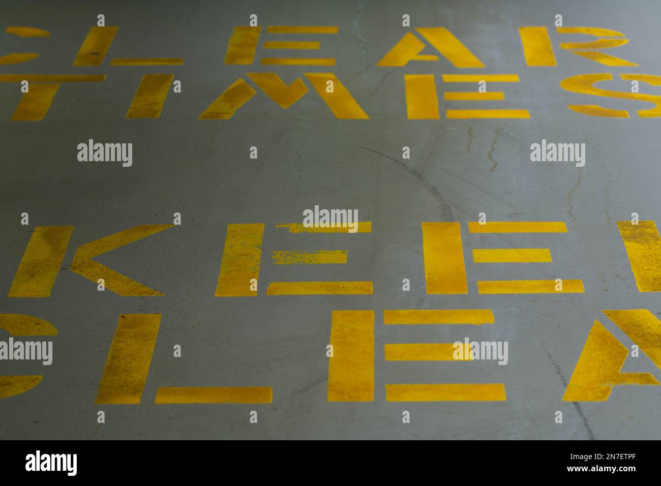 Keep clear information sign on a concrete abstract background in ...