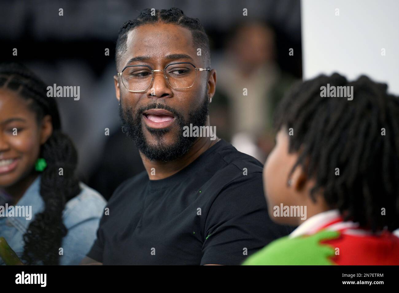 Phoenix, USA. 10th Feb, 2023. TV host and former NFL player Nate ...