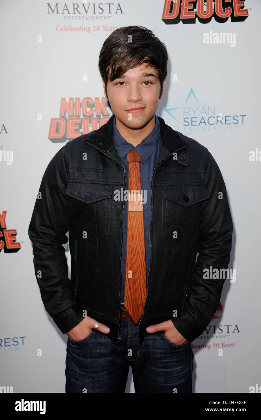 Nathan Kress arrives at the LA premiere of "Nicky Deuce" at the ...