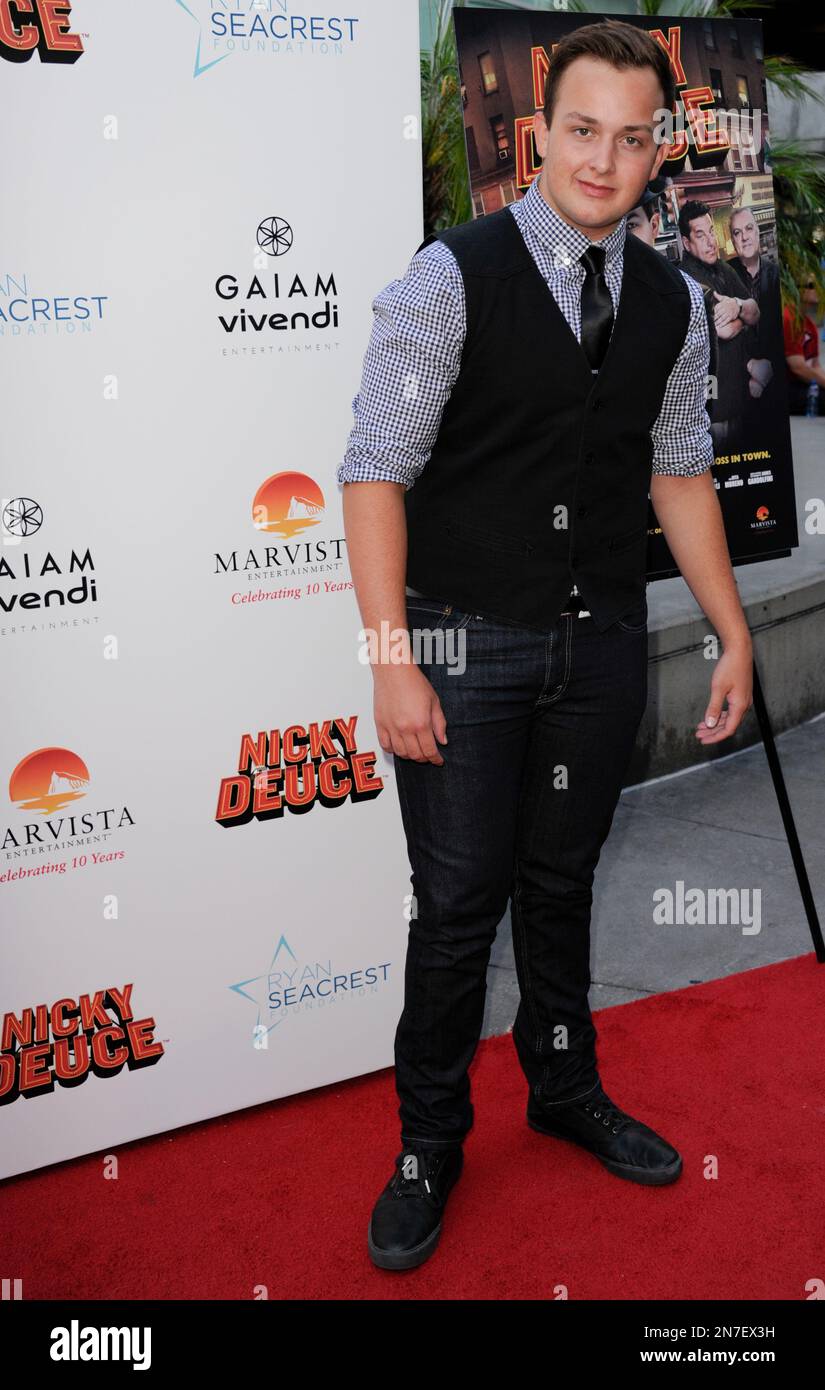 Noah Munck arrives at the LA premiere of "Nicky Deuce" at the ArcLight ...