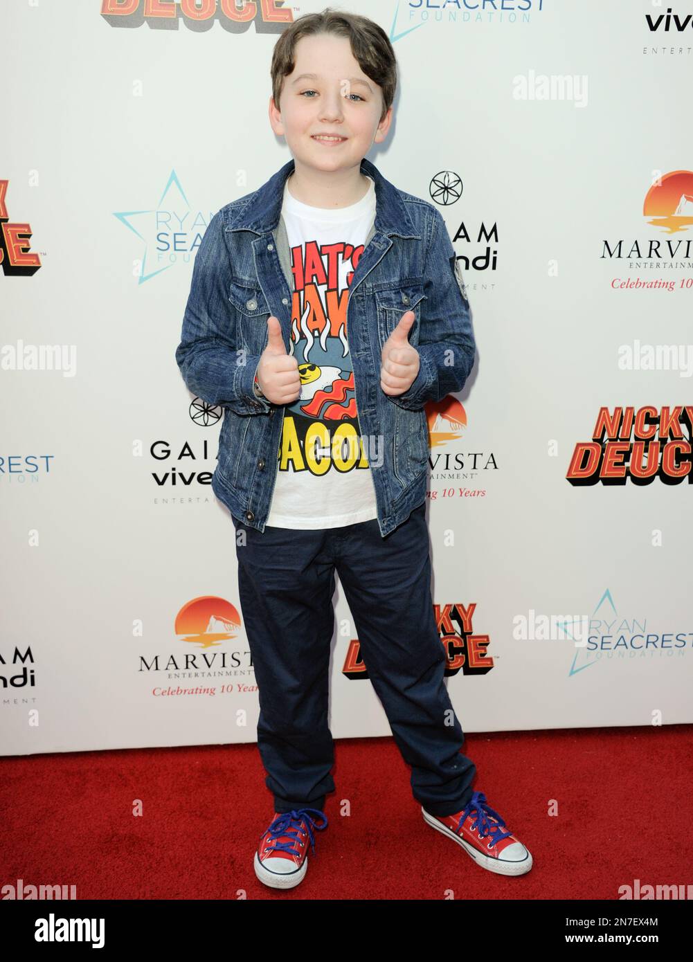 Benjamin Stockham arrives at the LA premiere of "Nicky Deuce" at the ...