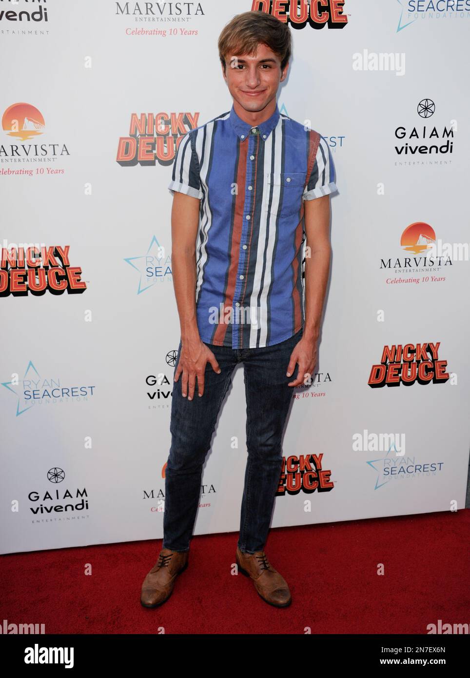 Lucas Cruikshank arrives at the LA premiere of "Nicky Deuce" at the ...