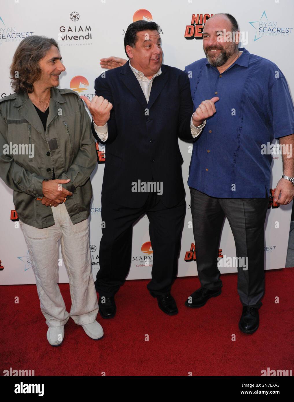 From left, Michael Imperioli, Steve Schirripa, and James Gandolfini ...