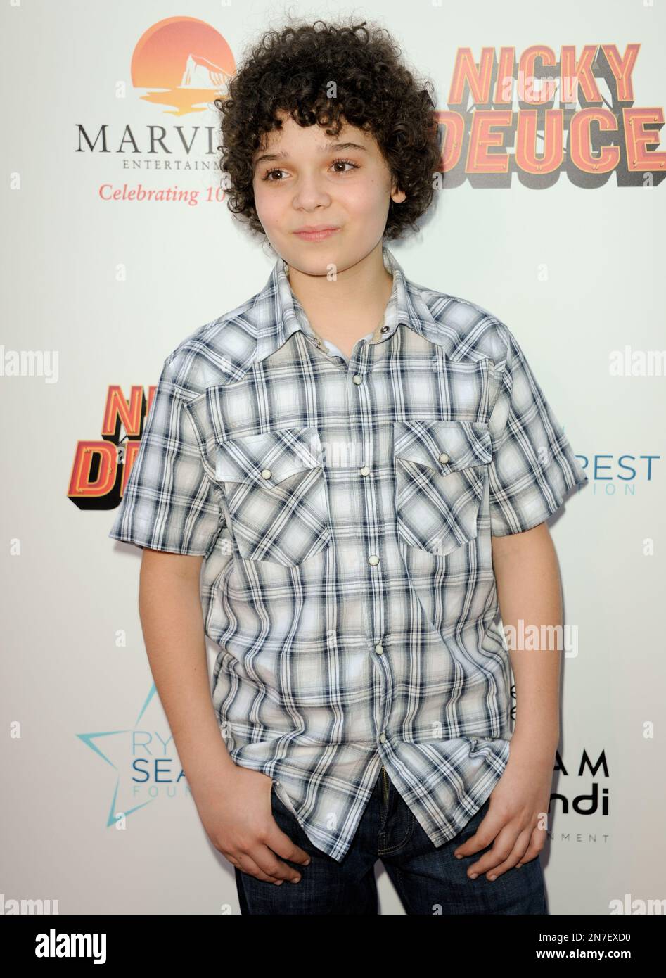 Cameron Ocasio arrives at the LA premiere of "Nicky Deuce" at the ...