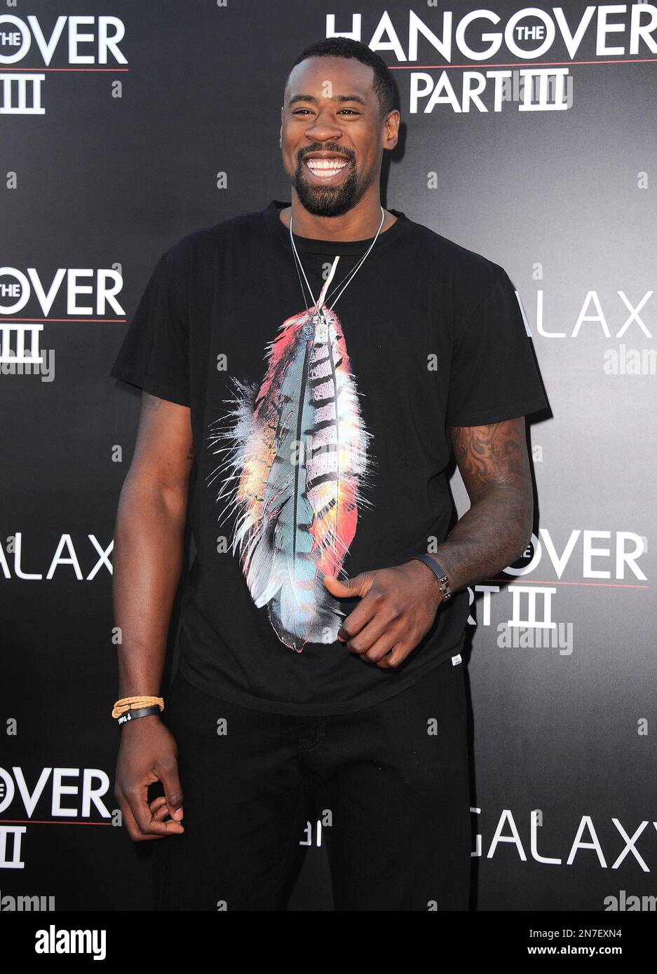 DeAndre Jordan arrives at the LA Premiere of "The Hangover: Part III ...