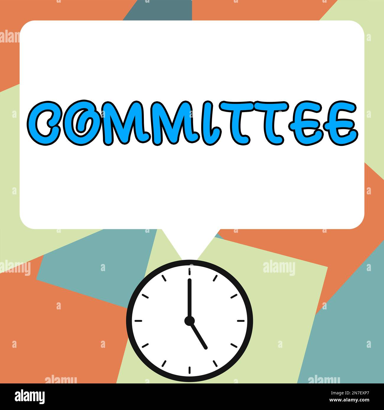 Sign displaying Committee. Word Written on Group of people appointed ...