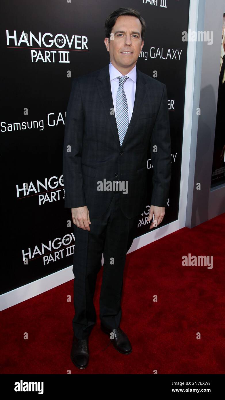 Ed Helms arrives at the LA Premiere of "The Hangover: Part III" at the ...