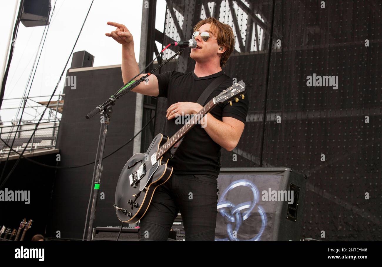 Shimon Moore of Sick Puppies performs at Rock on the Range on Sunday ...