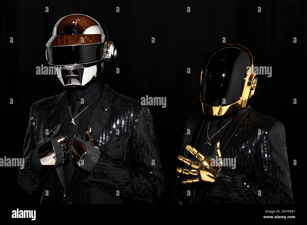 Thomas Bangalter, left, and Guy-Manuel de Homem-Christo, from the group ...