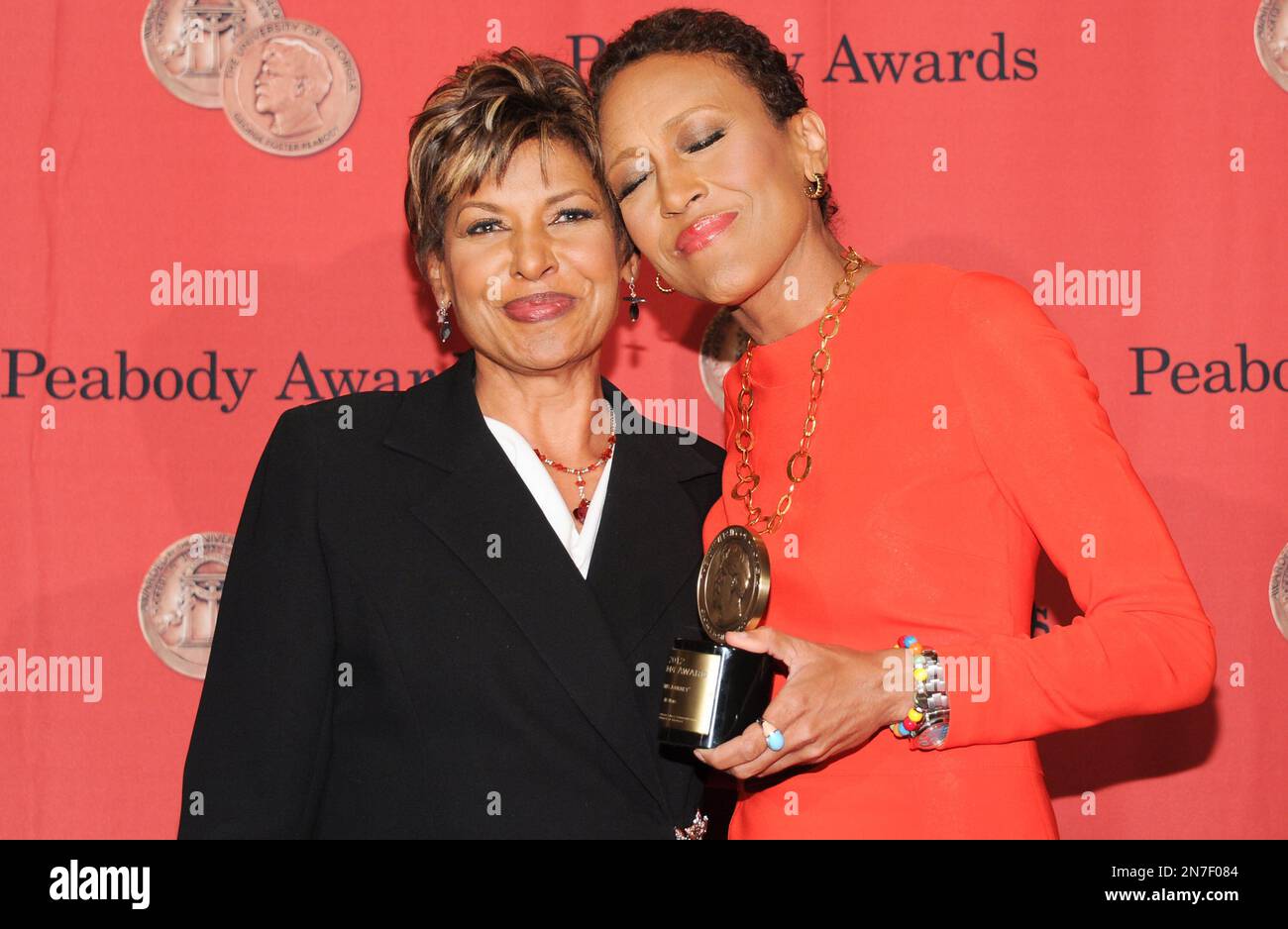 Television journalist Robin Roberts, right, poses with her sister Sally-Ann Roberts at the 72nd ...