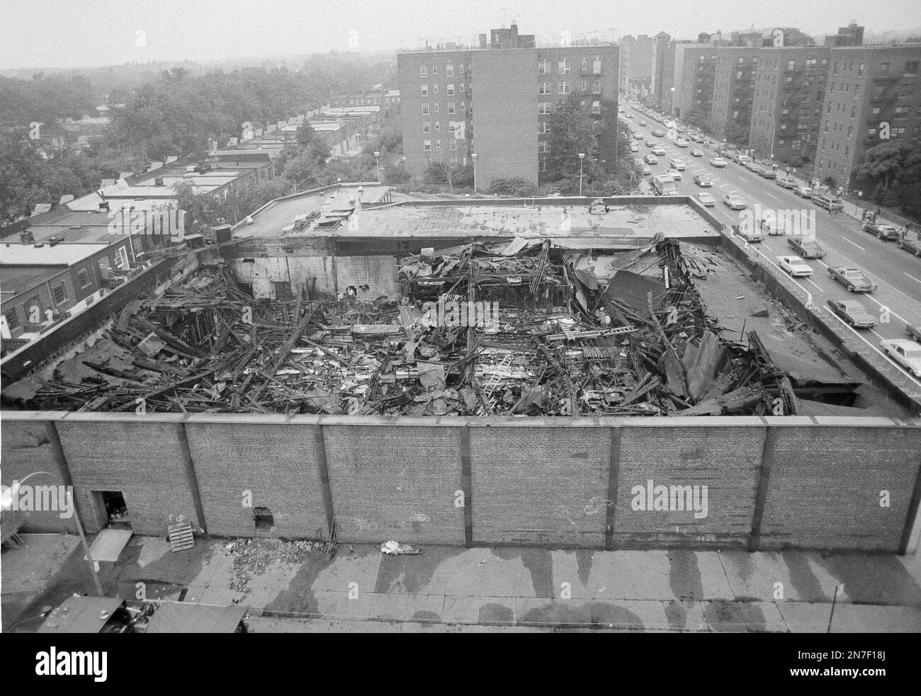 This is an aerial view of the Waldbaum Supermarket in the Sheepshead ...
