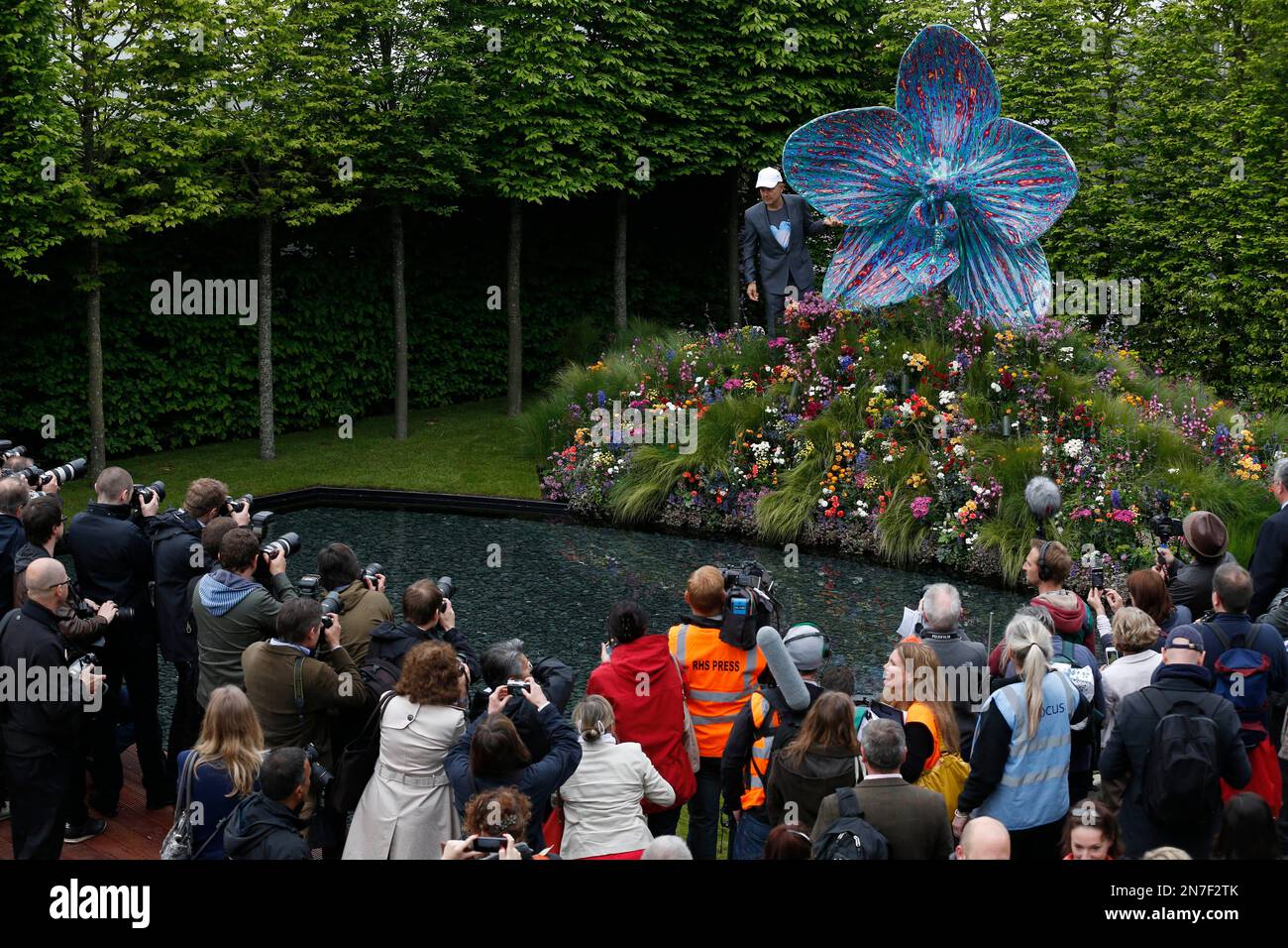 British artist Marc Quinn poses for the media by his sculpture 'The ...
