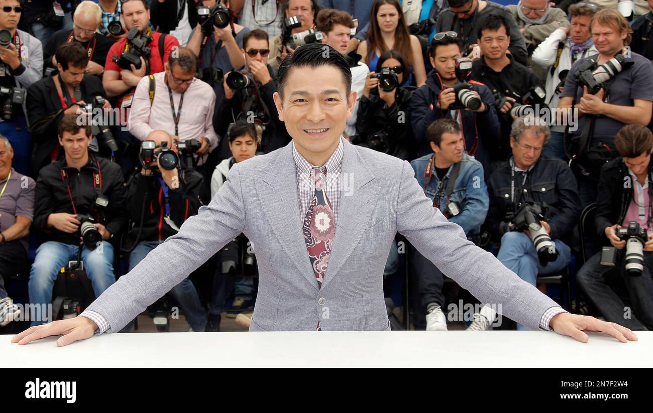 Actor Andy Lau poses during a photo call for the film Blind Detective ...