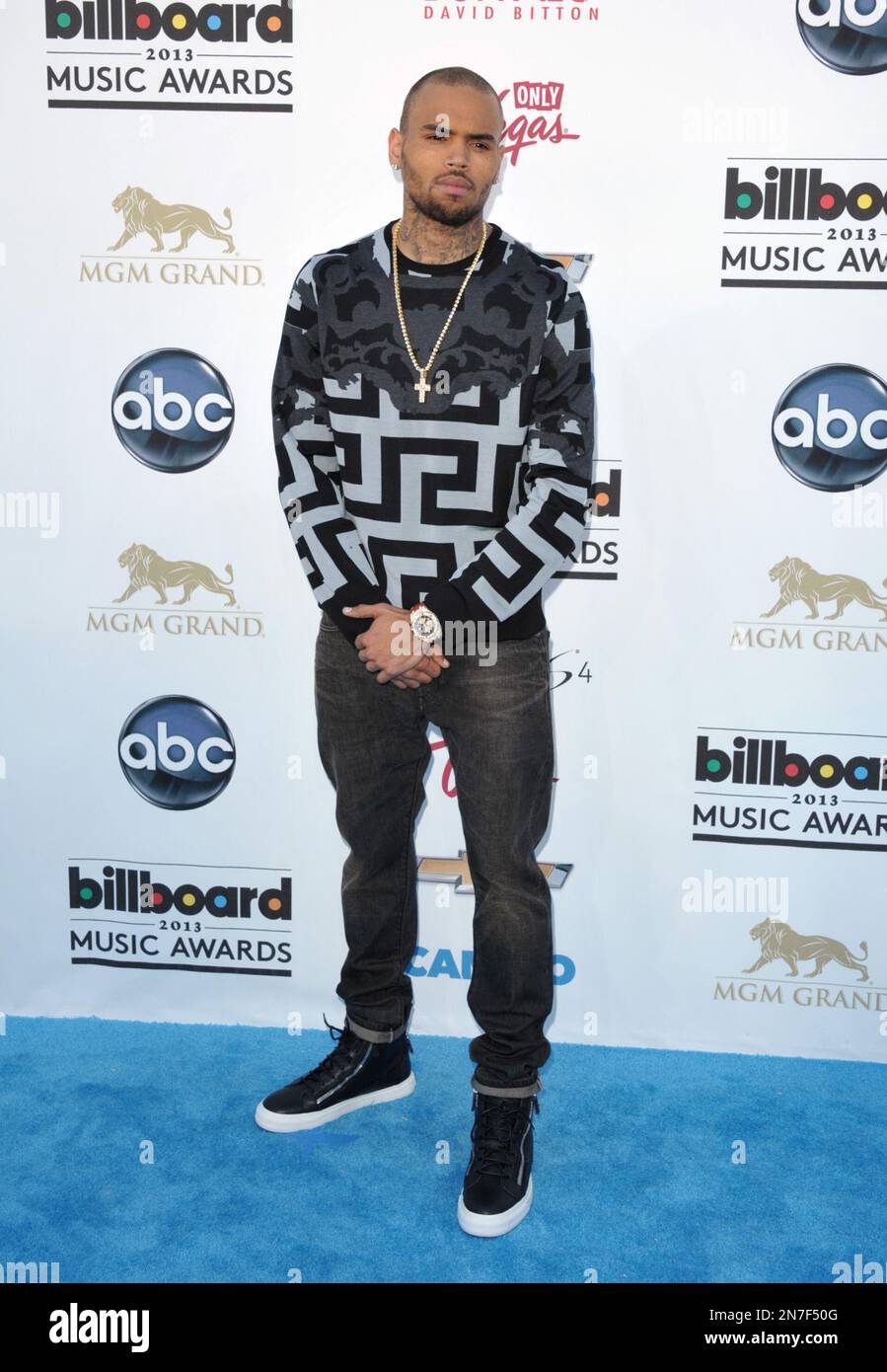 Chris Brown arrives at the Billboard Music Awards at the MGM Grand ...