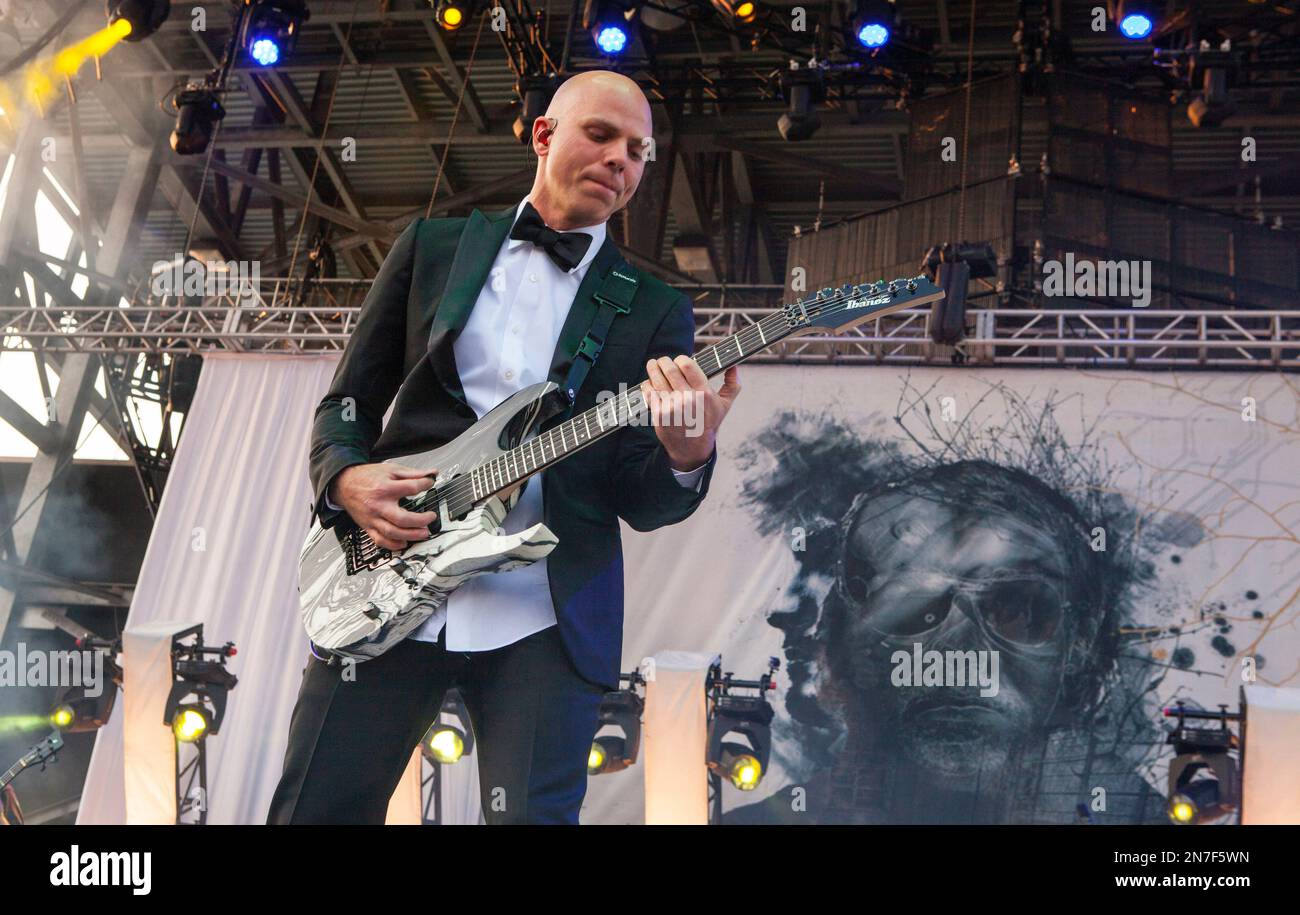 Josh Rand of Stone Sour performs at Rock on the Range on Saturday, May ...