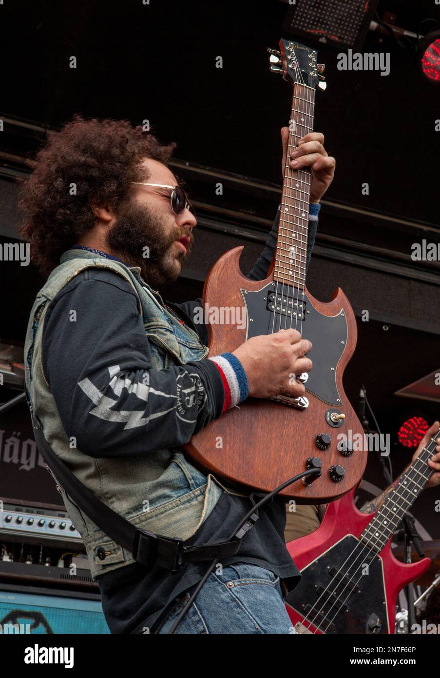 Tom 'The Mole' Frank of Scorpion Child performs at Rock on the Range on ...