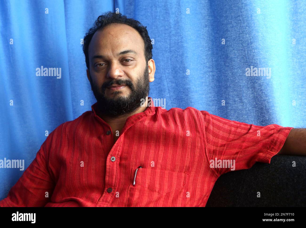 Director Amit Kumar poses for photographers during a portrait session ...