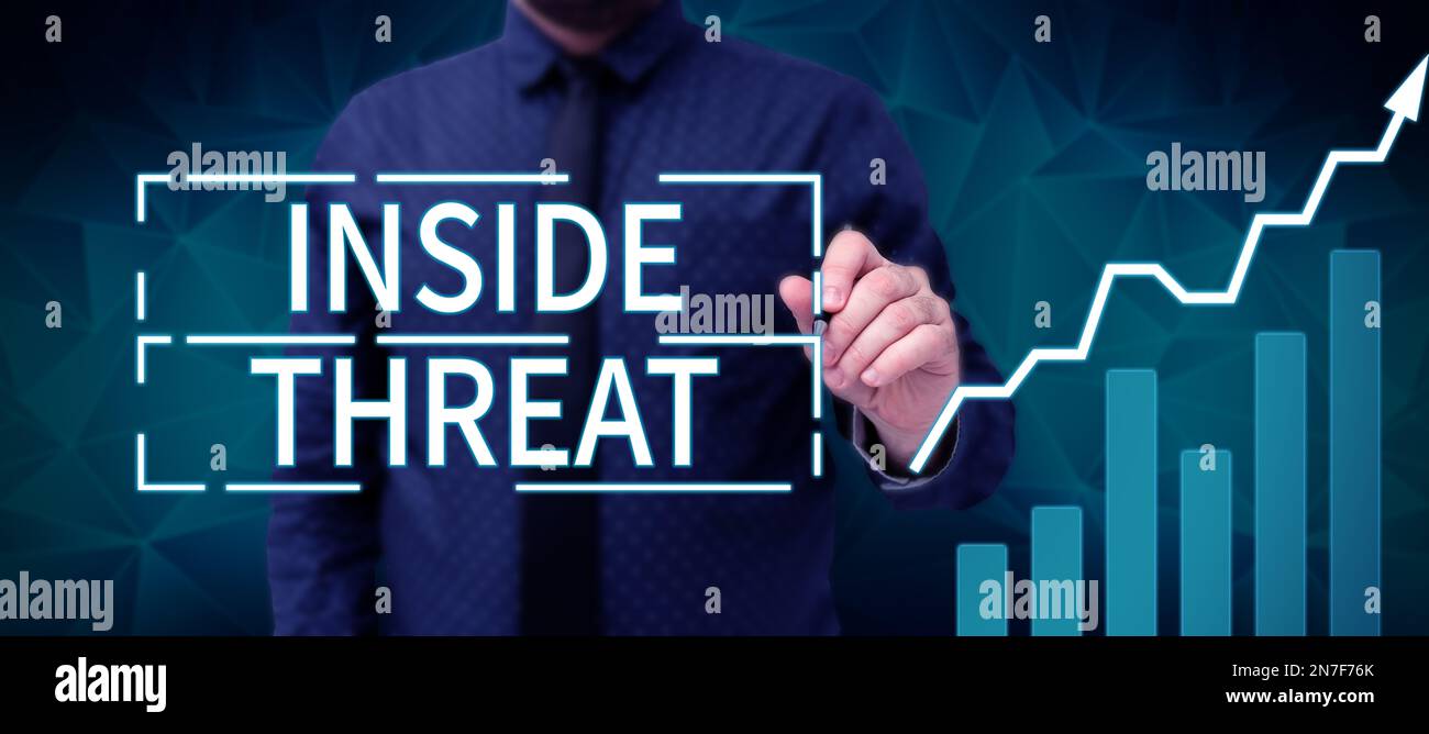 Writing displaying text Inside Threat. Business showcase Information ...