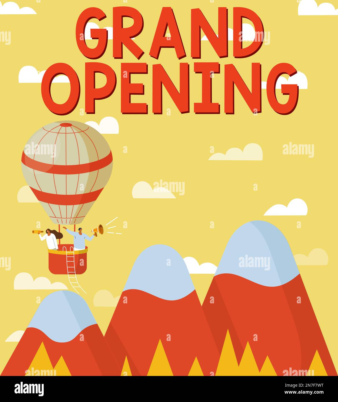 Text caption presenting Grand Opening. Business approach Ribbon Cutting ...