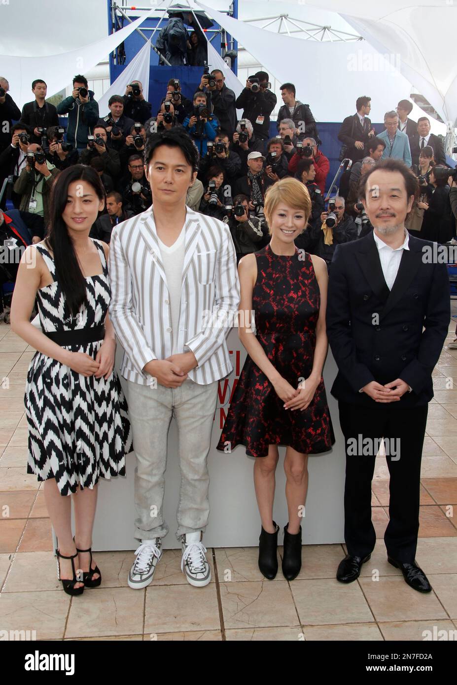 From left, actors Machiko Ono, Masaharu Fukuyama, Yoko Maki and Lily ...