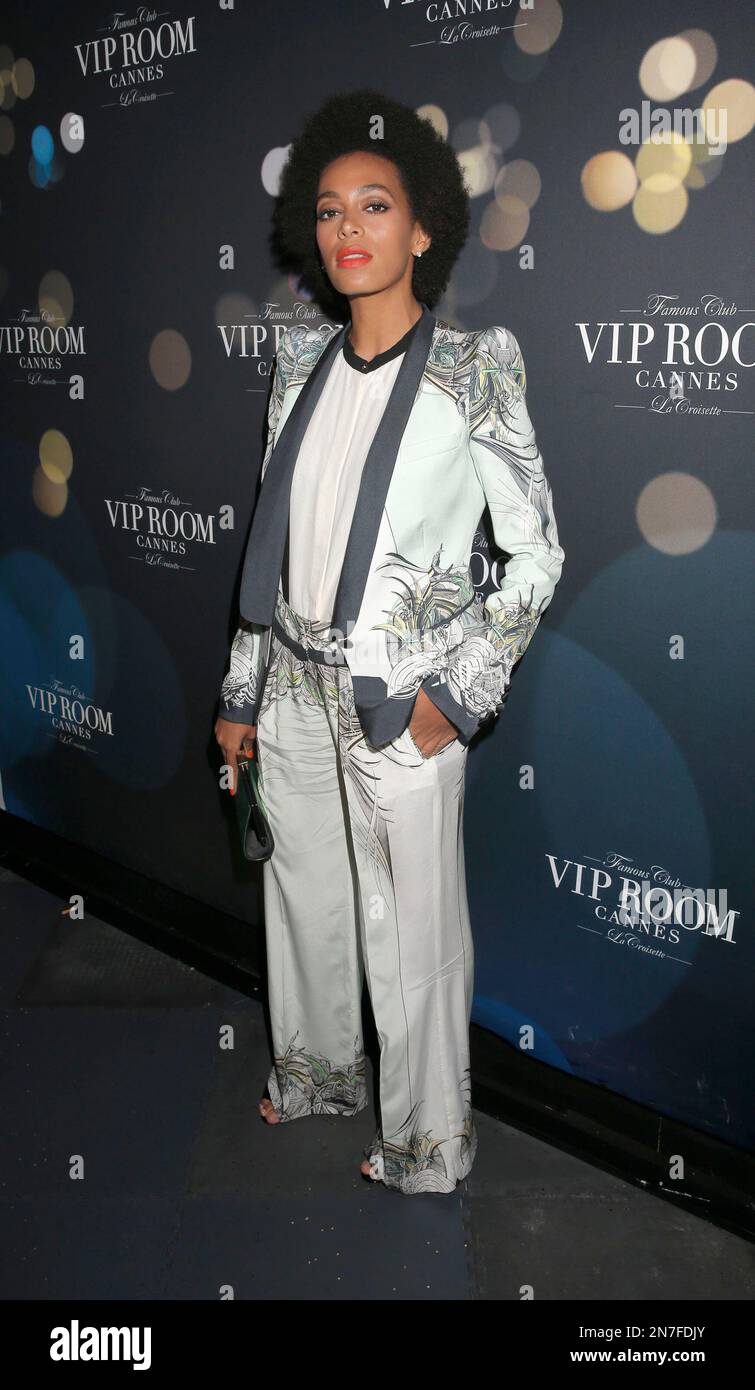 Singer Solange Knowles arrives at the Belvedere Vodka Party in Cannes ...