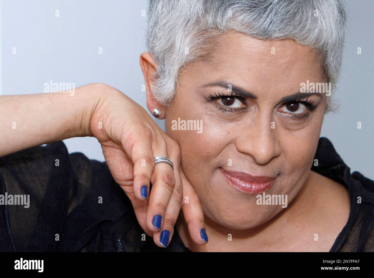 Mexican singer Eugenia Leon poses for photos in Mexico City, Friday ...