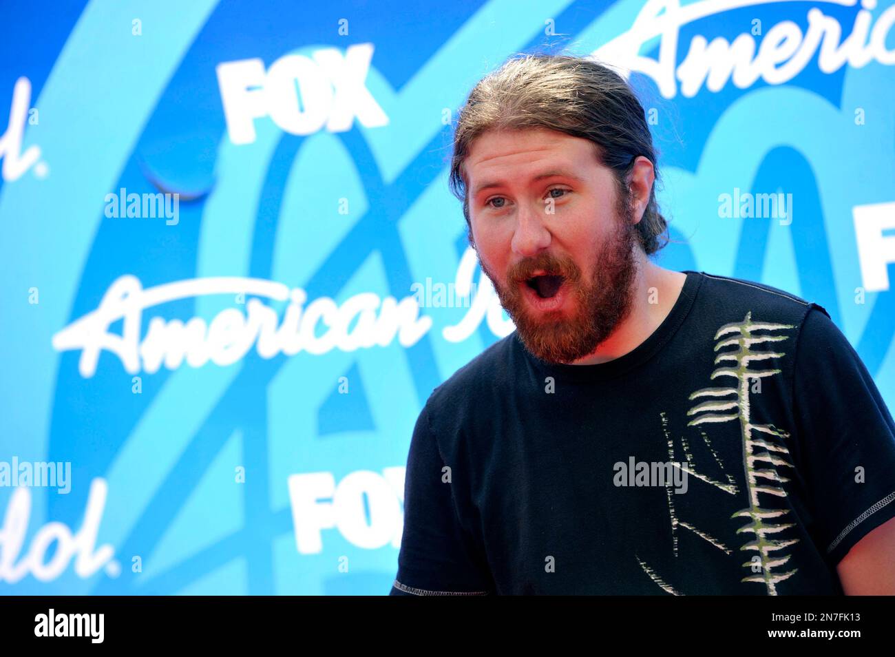 Casey Abrams arrives at the "American Idol" finale at the Nokia Theatre ...