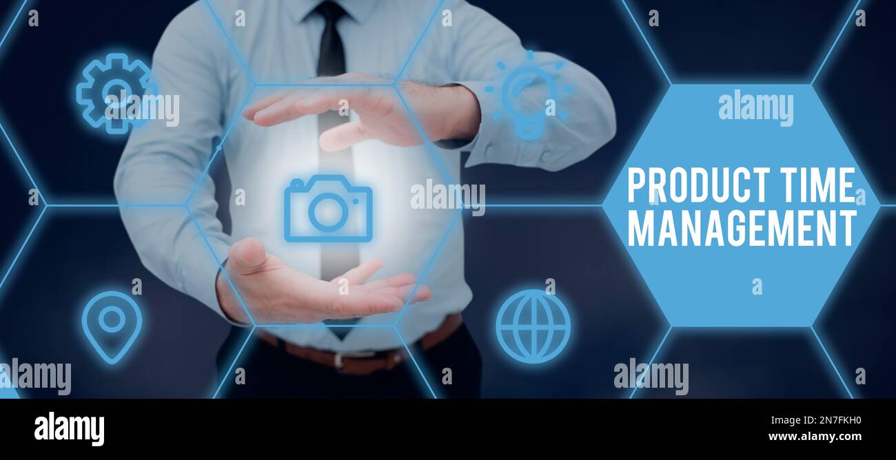 Conceptual display Product Time Management. Word Written on process of ...