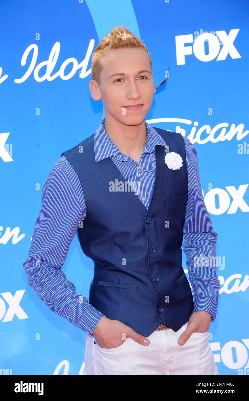 Devin Velez arrives at the "American Idol" finale at the Nokia Theatre at L.A. Live on Thursday ...