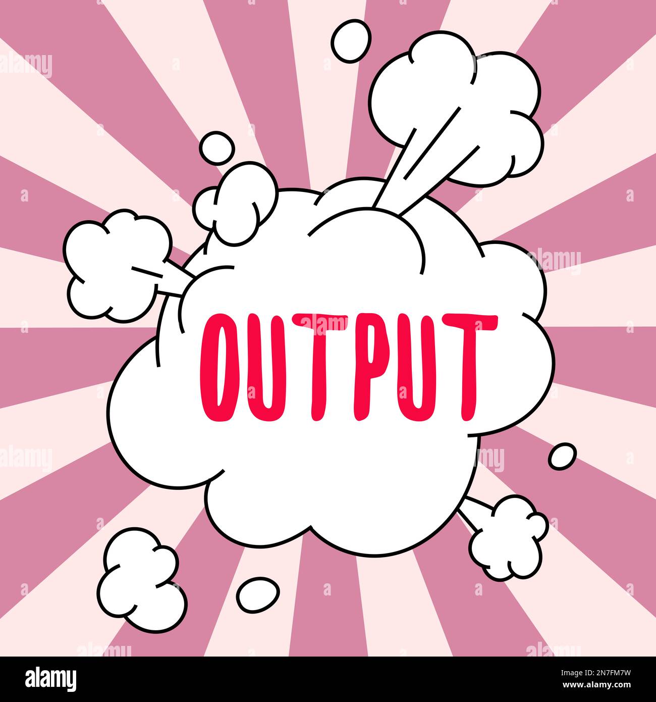 Text sign showing Output. Business approach the final result of ...