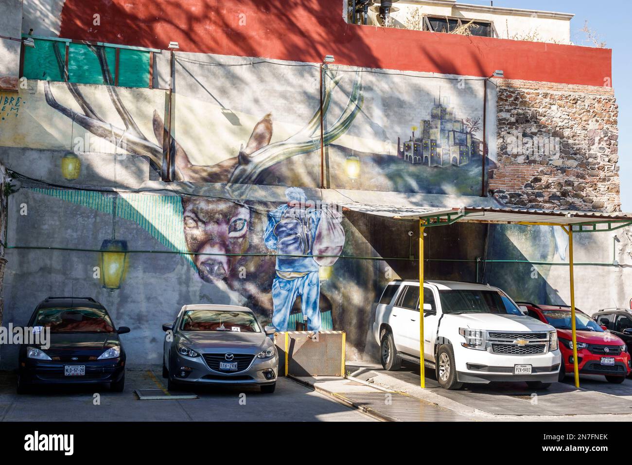 Parking lot car park mural art artwork hi-res stock photography and ...