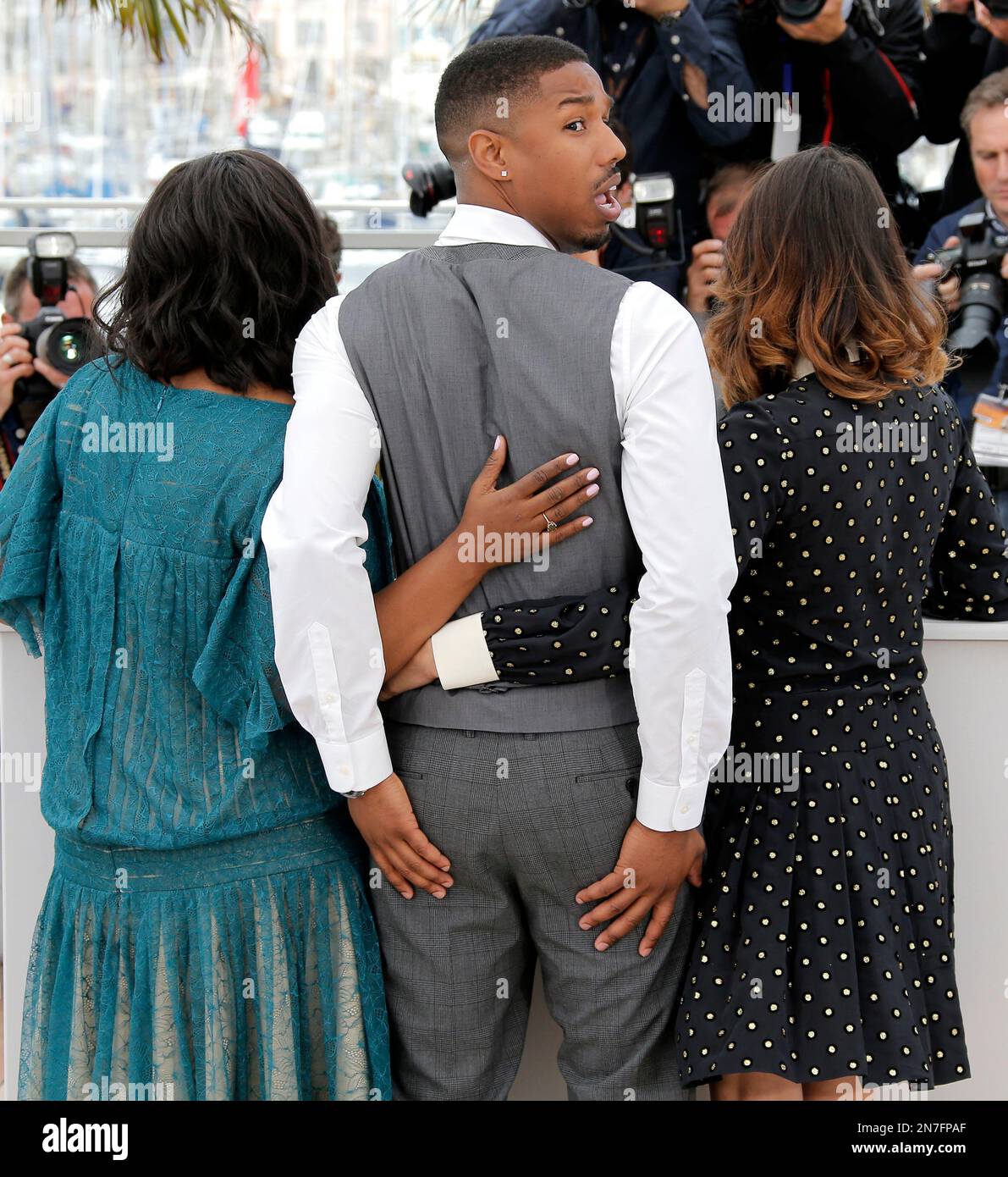 From left, actors Octavia Spencer, Michael B. Jordan and Melonie Diaz ...