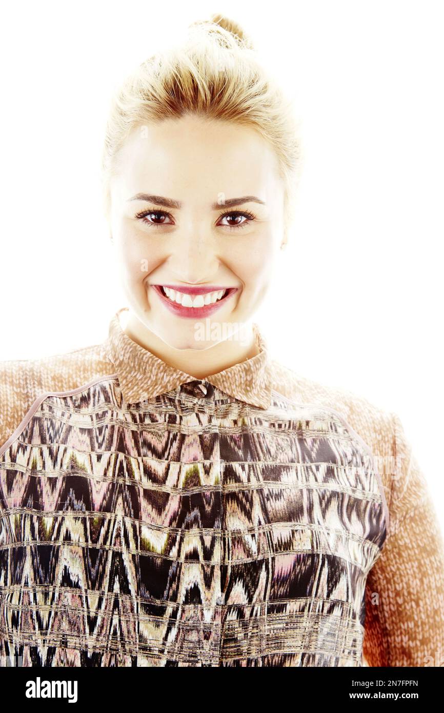 American singer-songwriter and actress Demi Lovato poses for a portrait ...