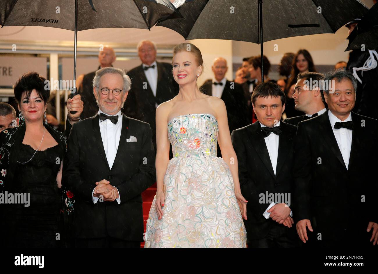 From left, jury members Lynne Ramsay, jury president Steven Spielberg ...