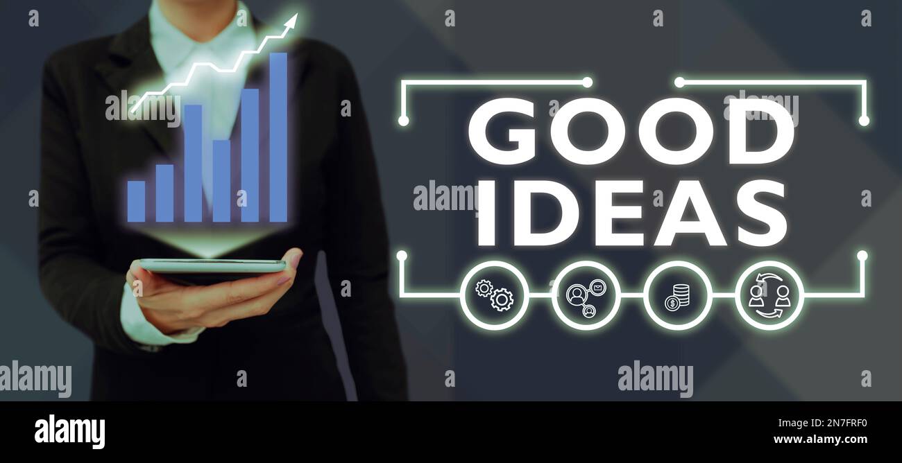 Inspiration showing sign Good Ideas. Conceptual photo nice formulated ...
