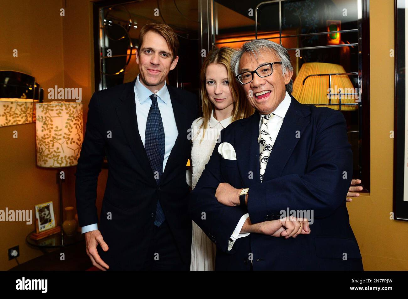 Guest, Tilly Wood and Sir David Tang seen at Johnnie Walker Blue Label ...