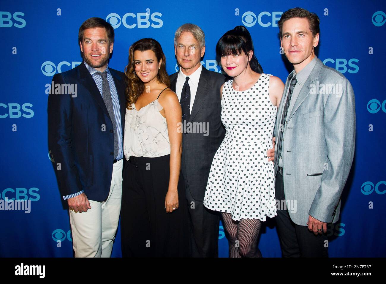 Michael Weatherly, from left, Cote de Pablo, Mark Harmon, Pauley ...