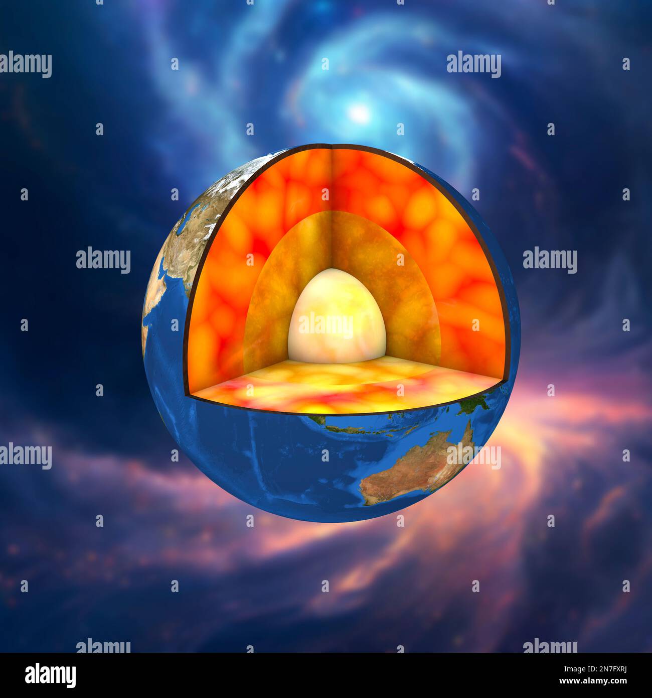 Earth's internal structure, illustration Stock Photo - Alamy