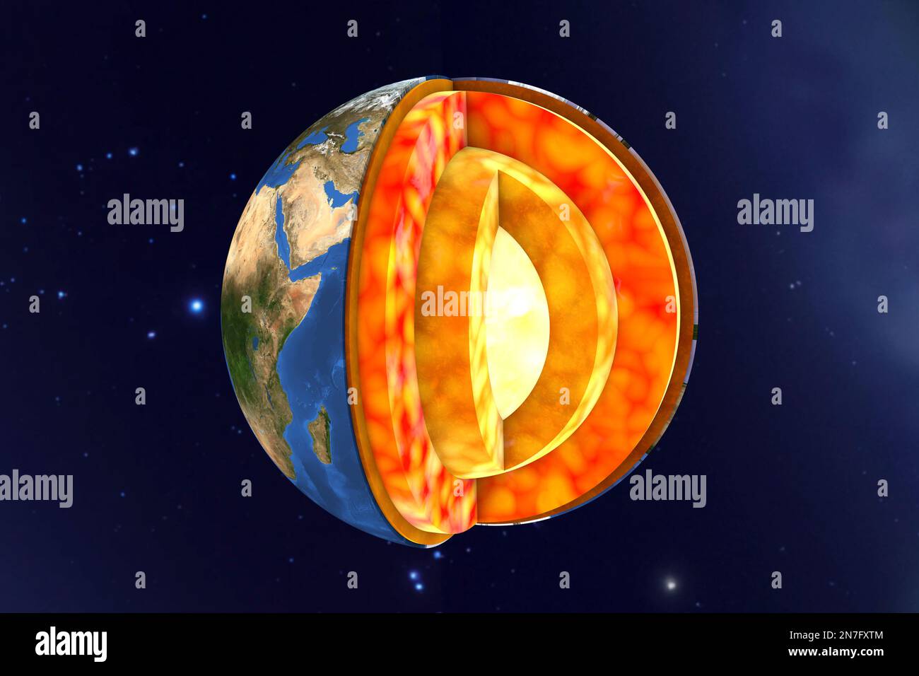 Earth's internal structure, illustration Stock Photo - Alamy