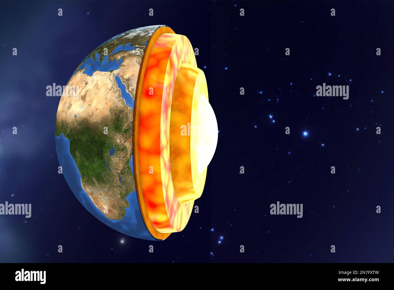 Earth's internal structure, illustration Stock Photo - Alamy