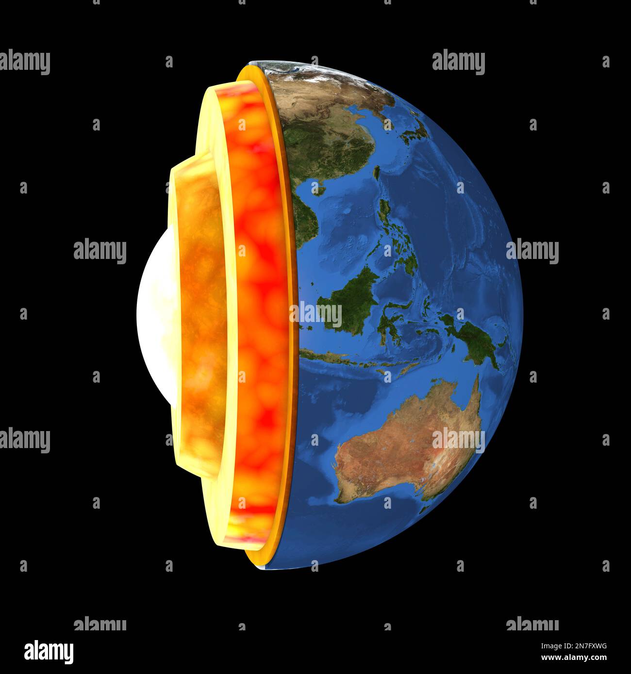 Earth's internal structure, illustration Stock Photo - Alamy