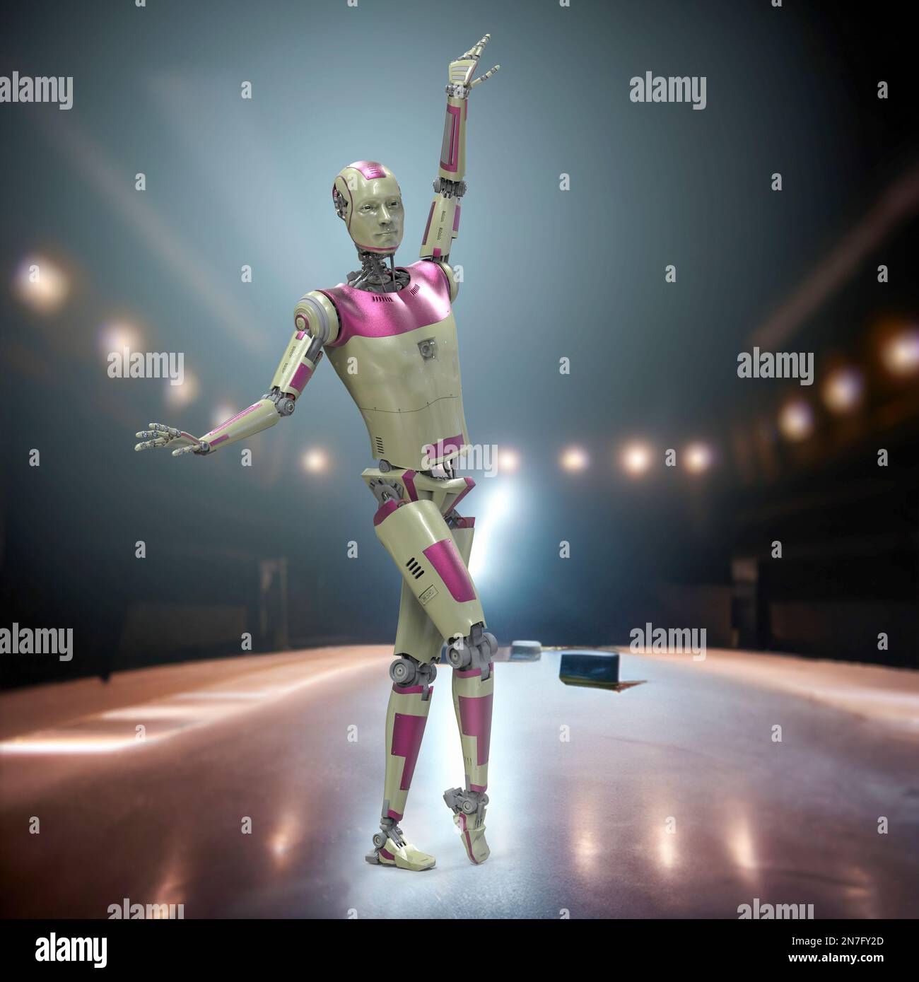 Robot dancing, illustration Stock Photo - Alamy