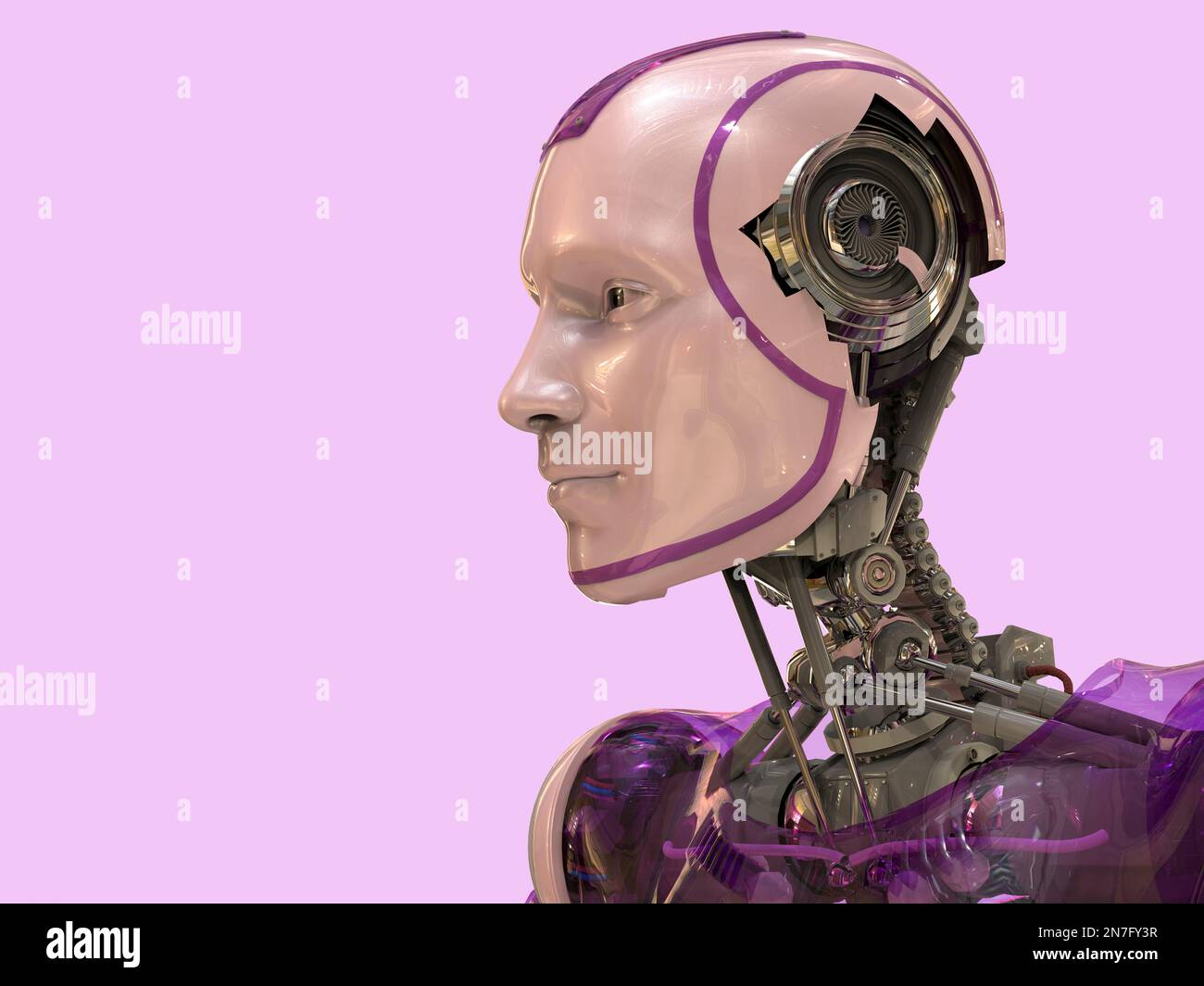 Futuristic humanoid robot, illustration Stock Photo - Alamy
