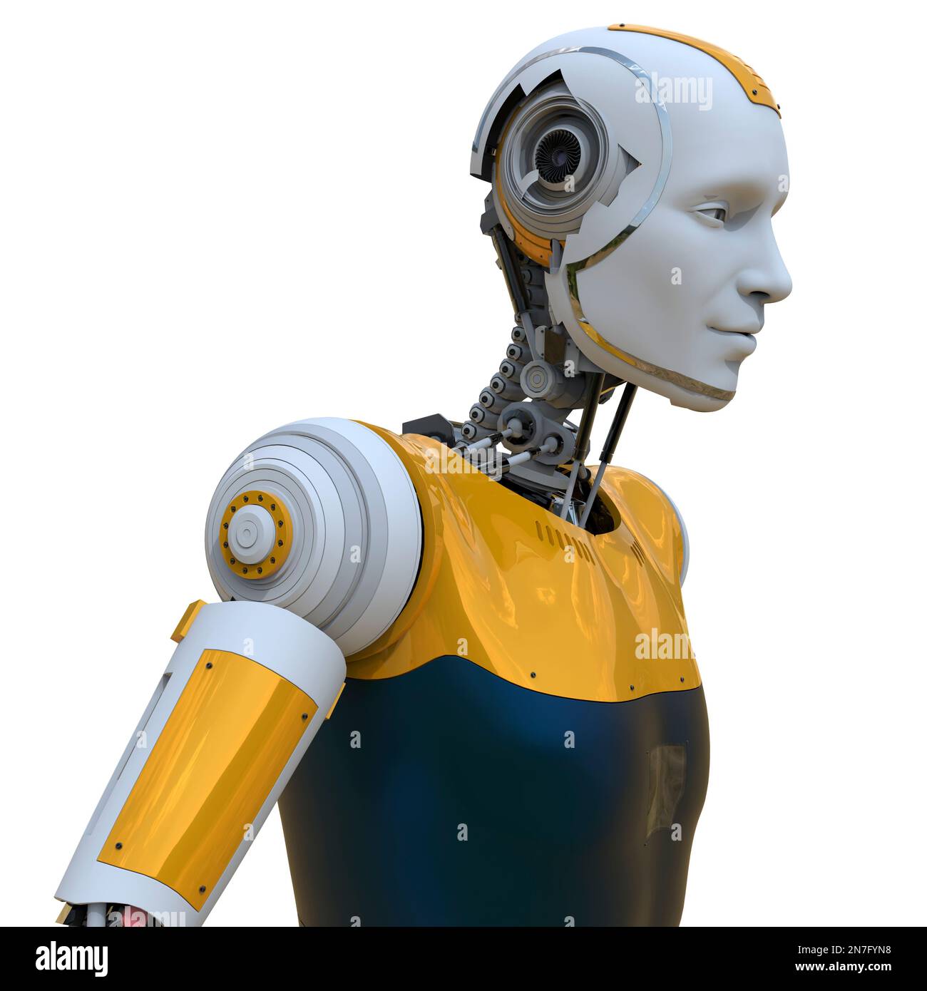 Futuristic humanoid robot, illustration Stock Photo - Alamy