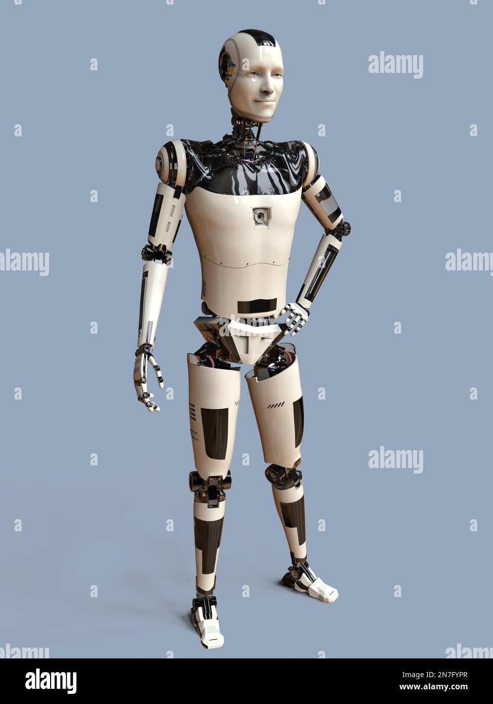 Futuristic humanoid robot, illustration Stock Photo - Alamy