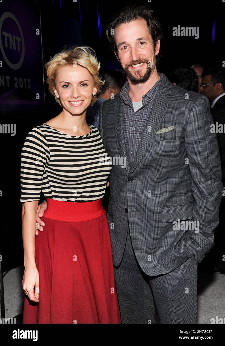 Actor Noah Wyle and girlfriend Sara Wells attend the TNT and TBS 2013 ...